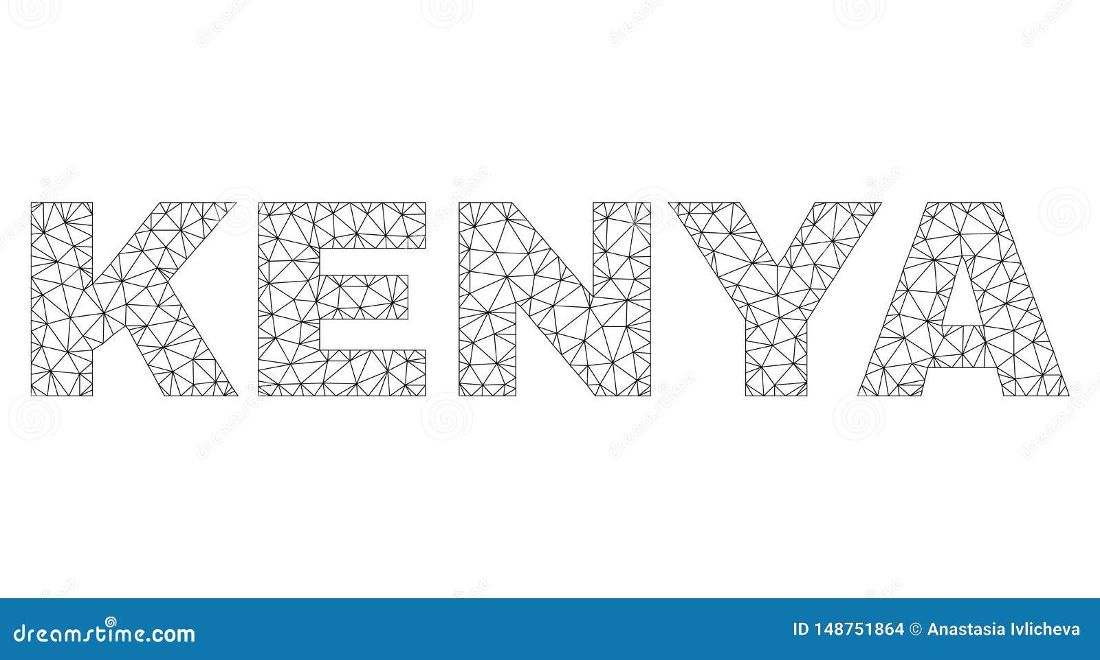 Linear Kenya Map Icon From Countrymaps Outline Collection. Thin Line ...