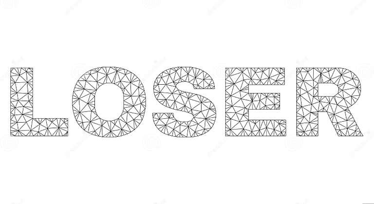Polygonal Wire Frame LOSER Text Label Stock Vector - Illustration of ...