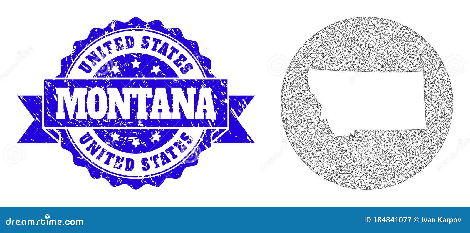 Montana Network Map. Vector Illustration | CartoonDealer.com #86851812