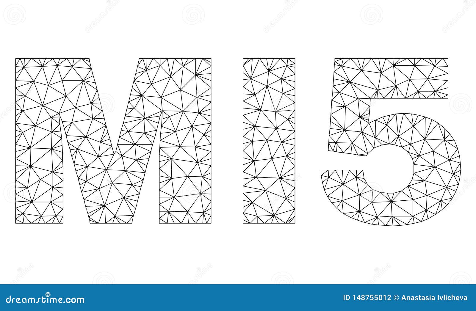 Polygonal Mesh MI5 Text Caption Stock Vector - Illustration of ...