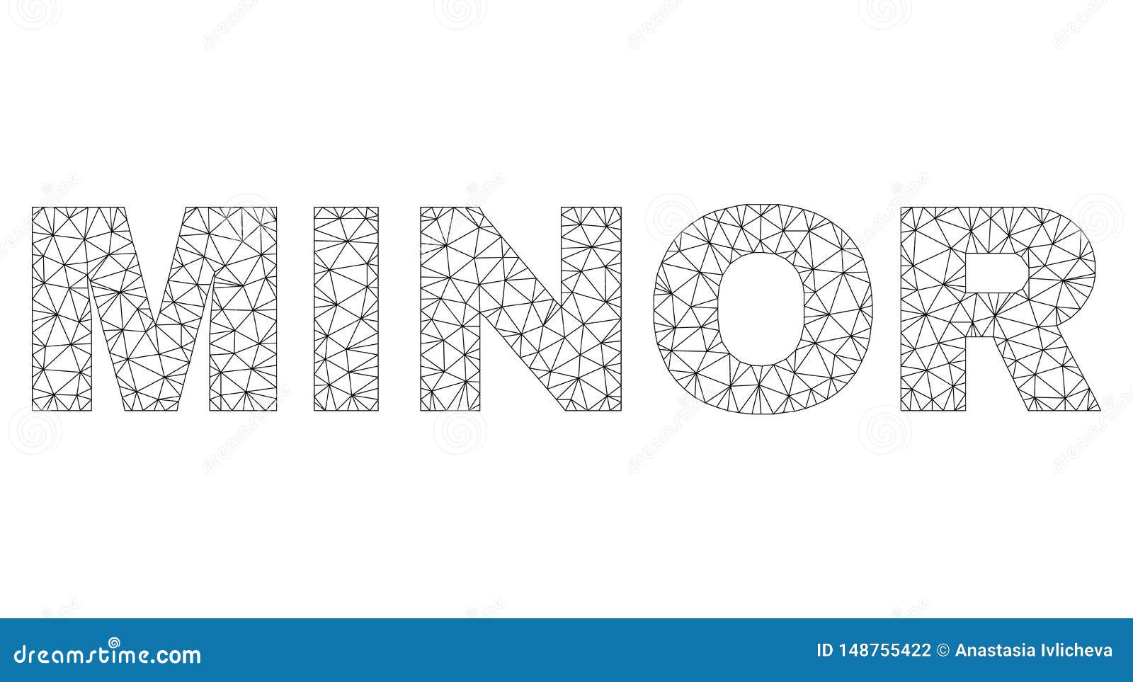 Polygonal 2D MINOR Text Tag Stock Vector - Illustration of element ...