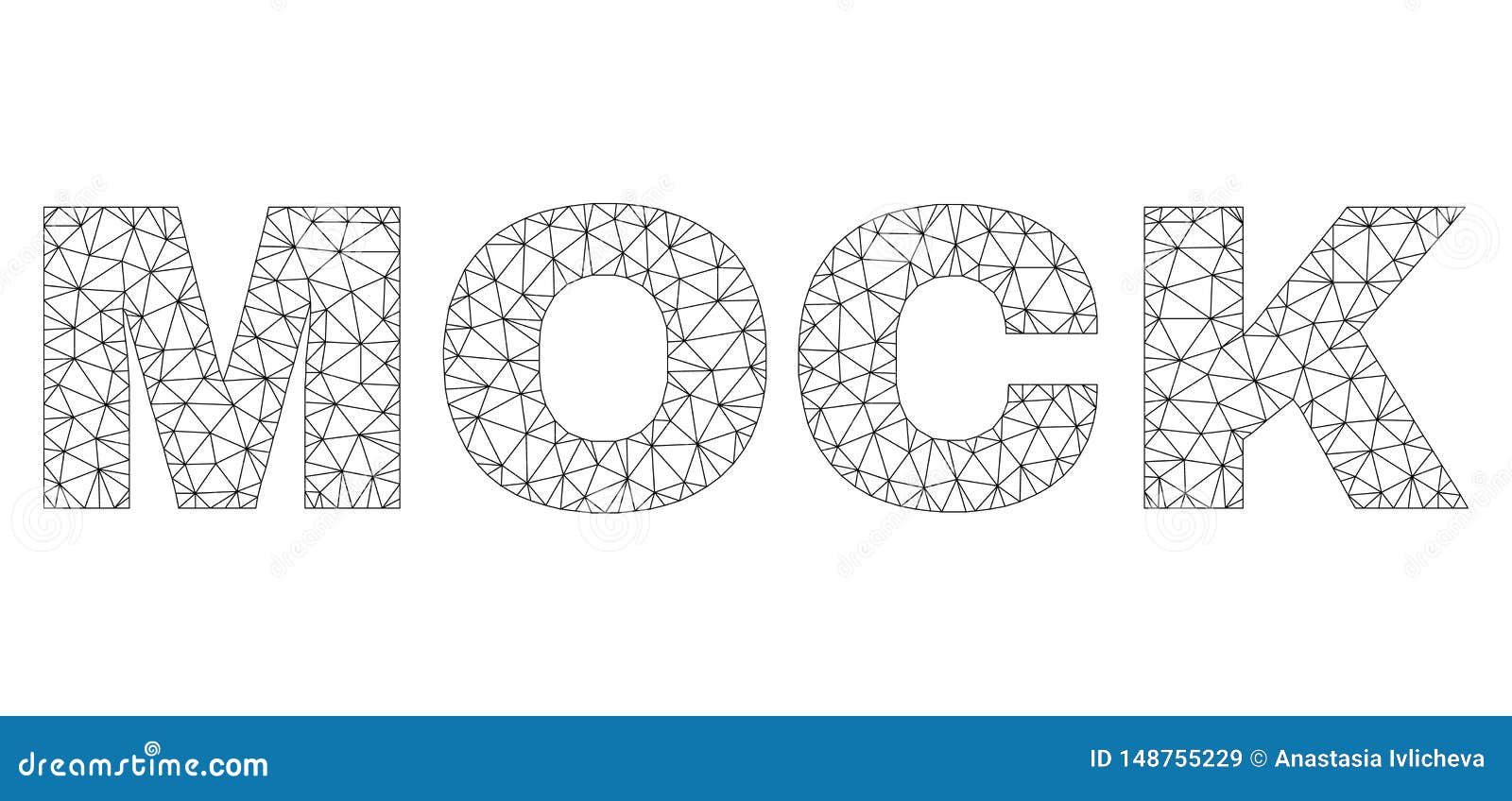 Polygonal Wire Frame MOCK Text Caption Stock Vector - Illustration of ...