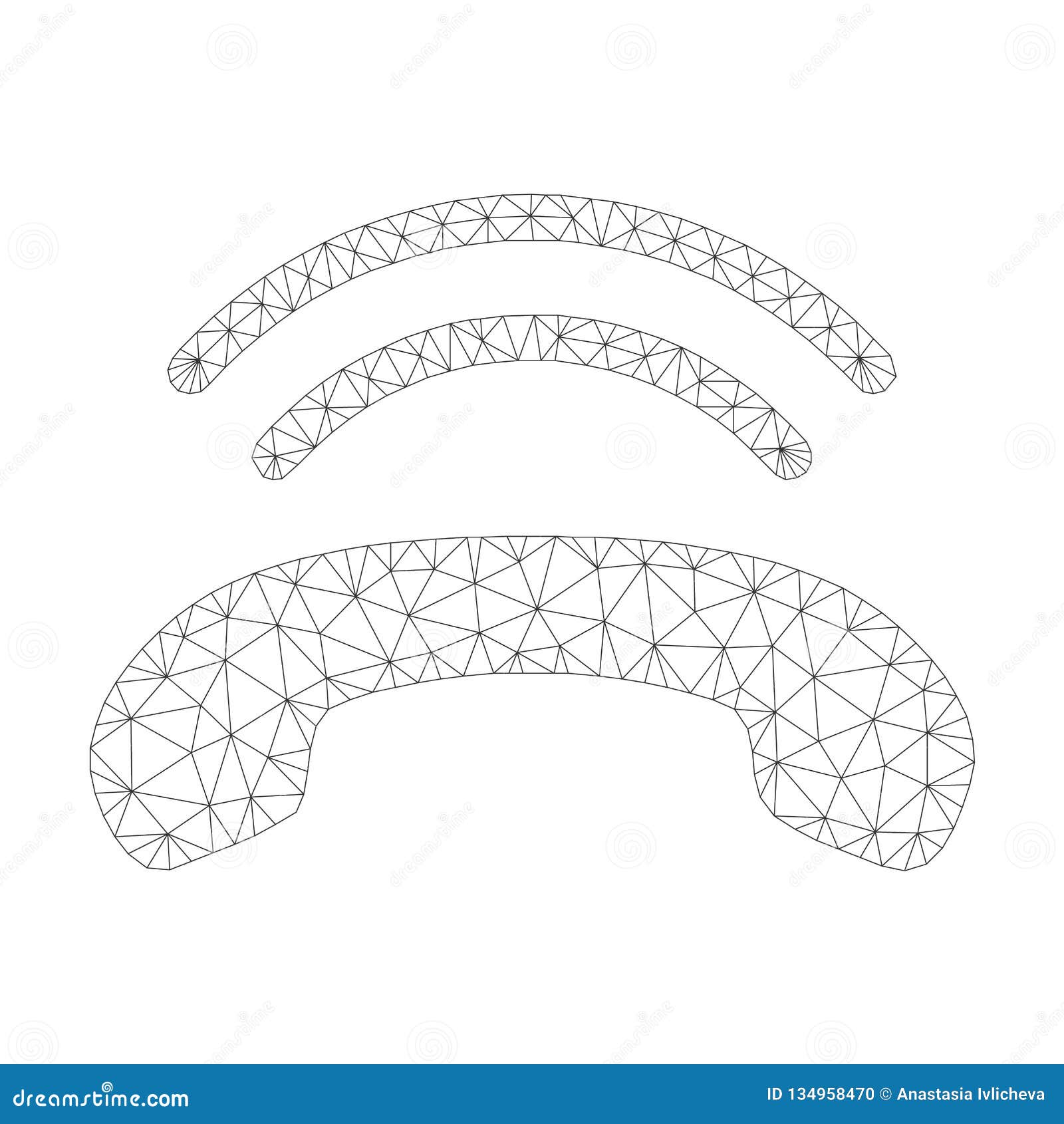 Mesh Vector Phone Ring Icon Stock Vector - Illustration of phone, line ...