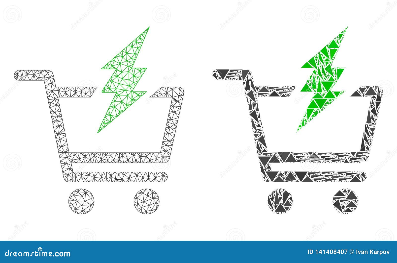 Polygonal 2D Mesh Proceed Purchase and Mosaic Icon Stock Vector ...