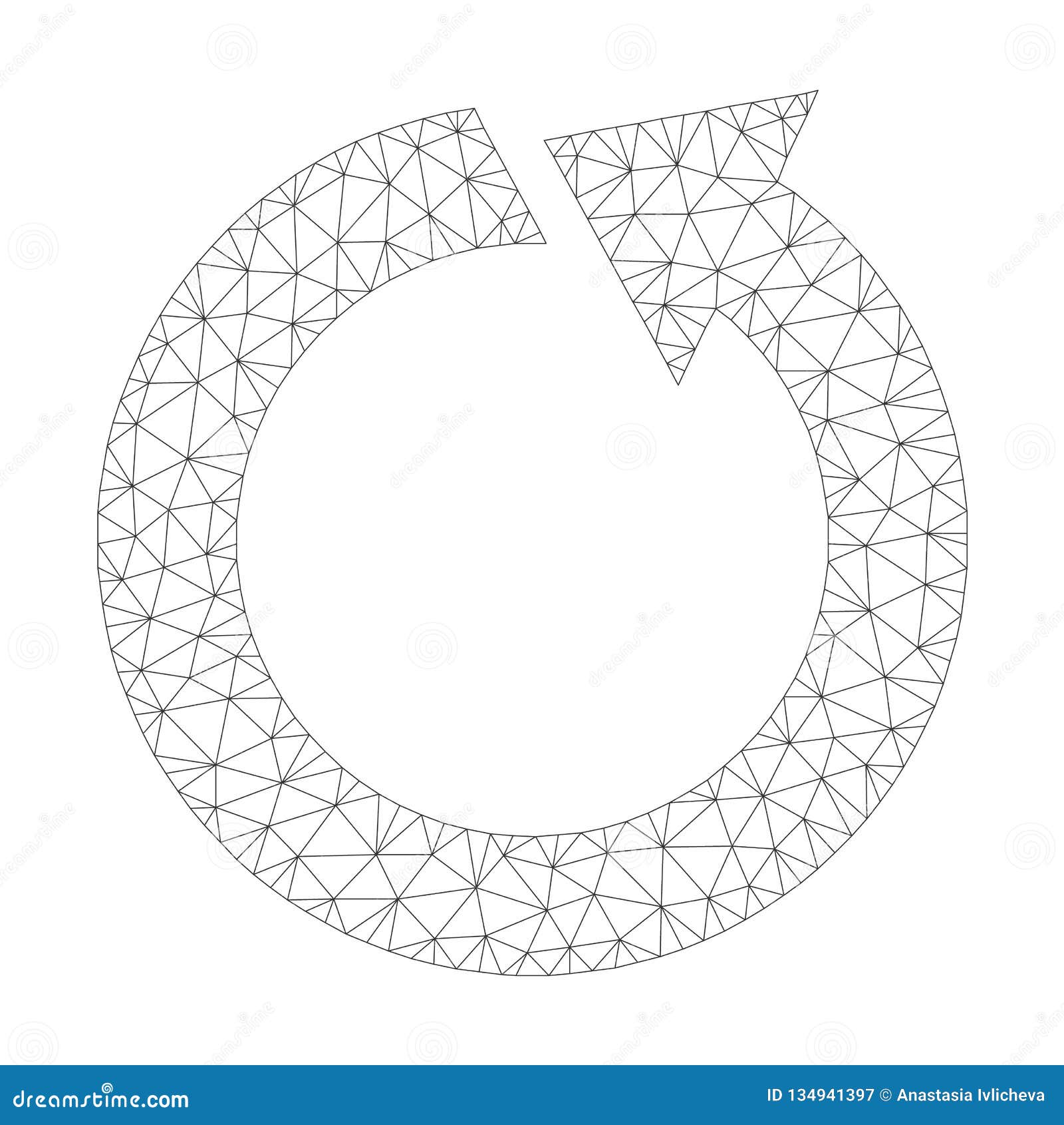 Mesh Vector Rotate Ccw Icon Stock Vector - Illustration of frame ...