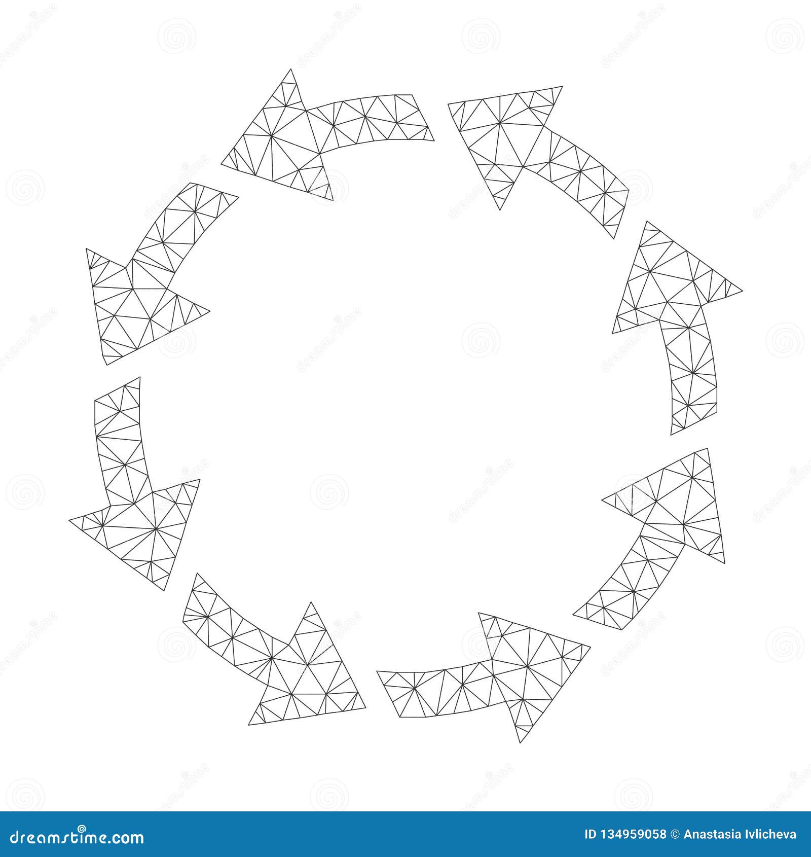 Mesh Vector Rotate Ccw Icon Stock Vector - Illustration of network ...