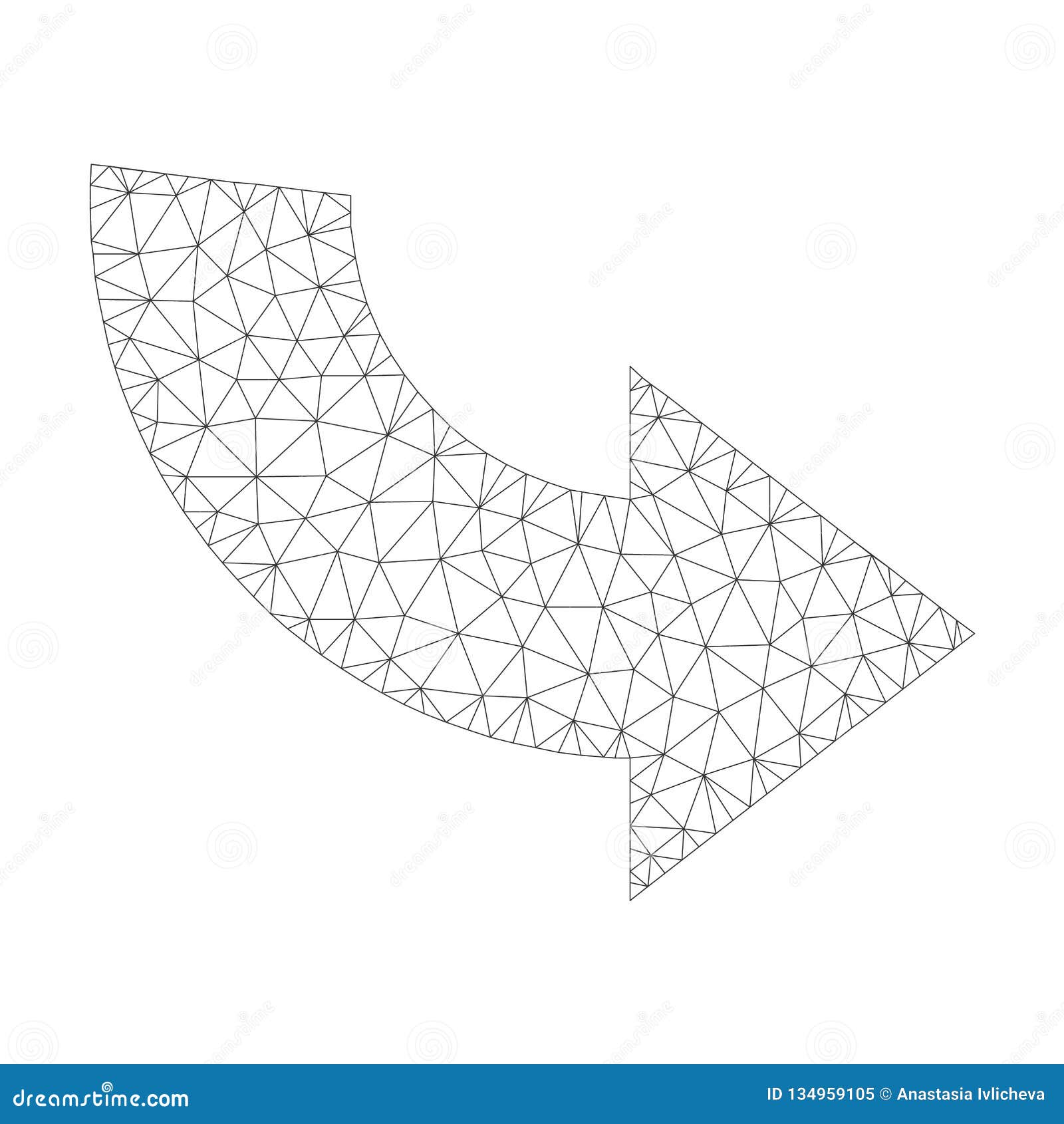 Mesh Vector Rotate Ccw Icon Stock Vector - Illustration of linear, mesh ...
