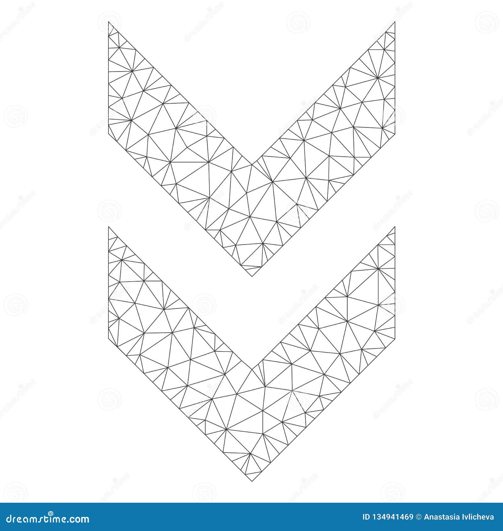 Mesh Vector Shift Down Icon Stock Vector - Illustration of combined ...