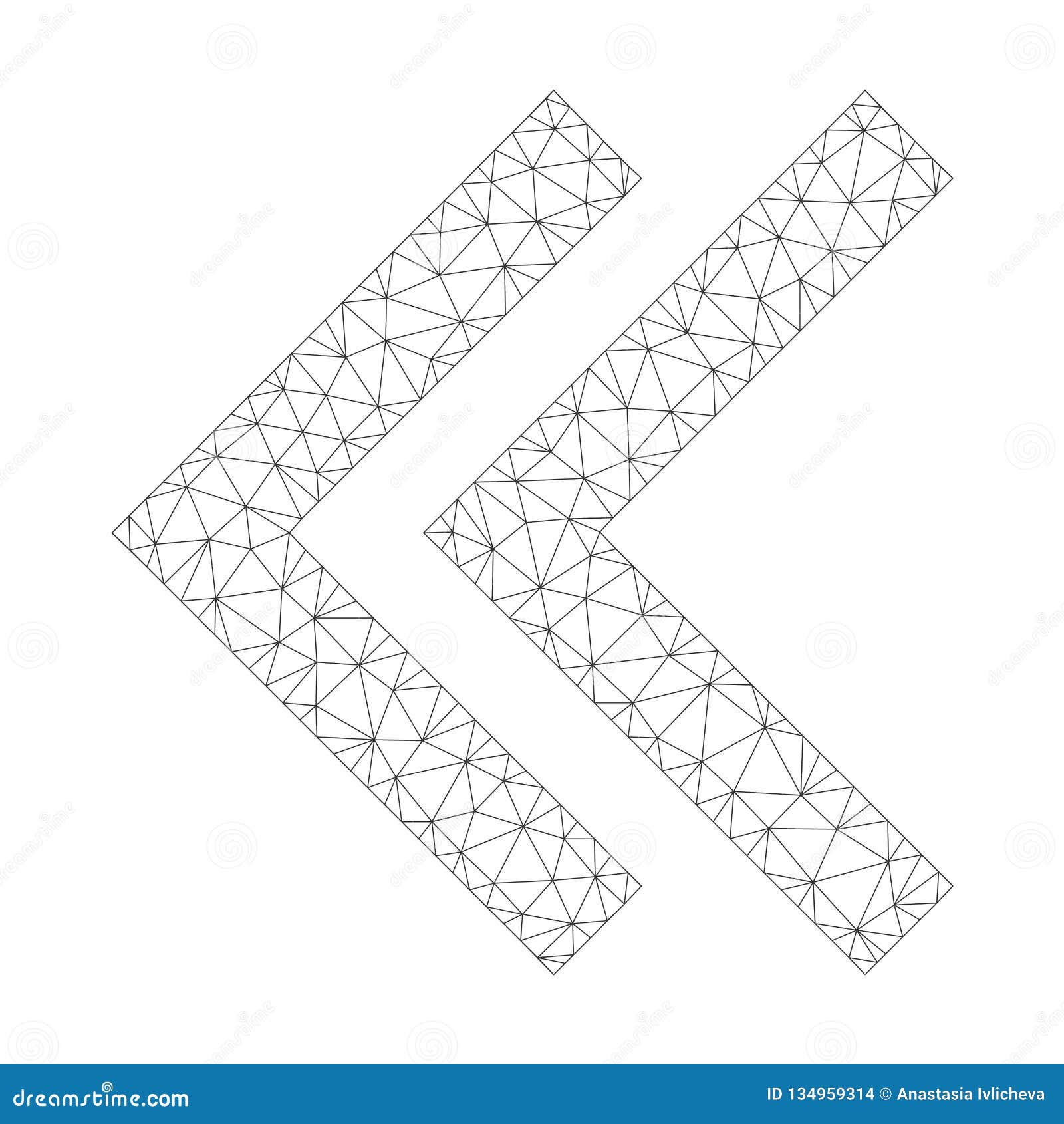 Mesh Vector Shift Left Icon Ilustración del Vector - Ilustración de ...