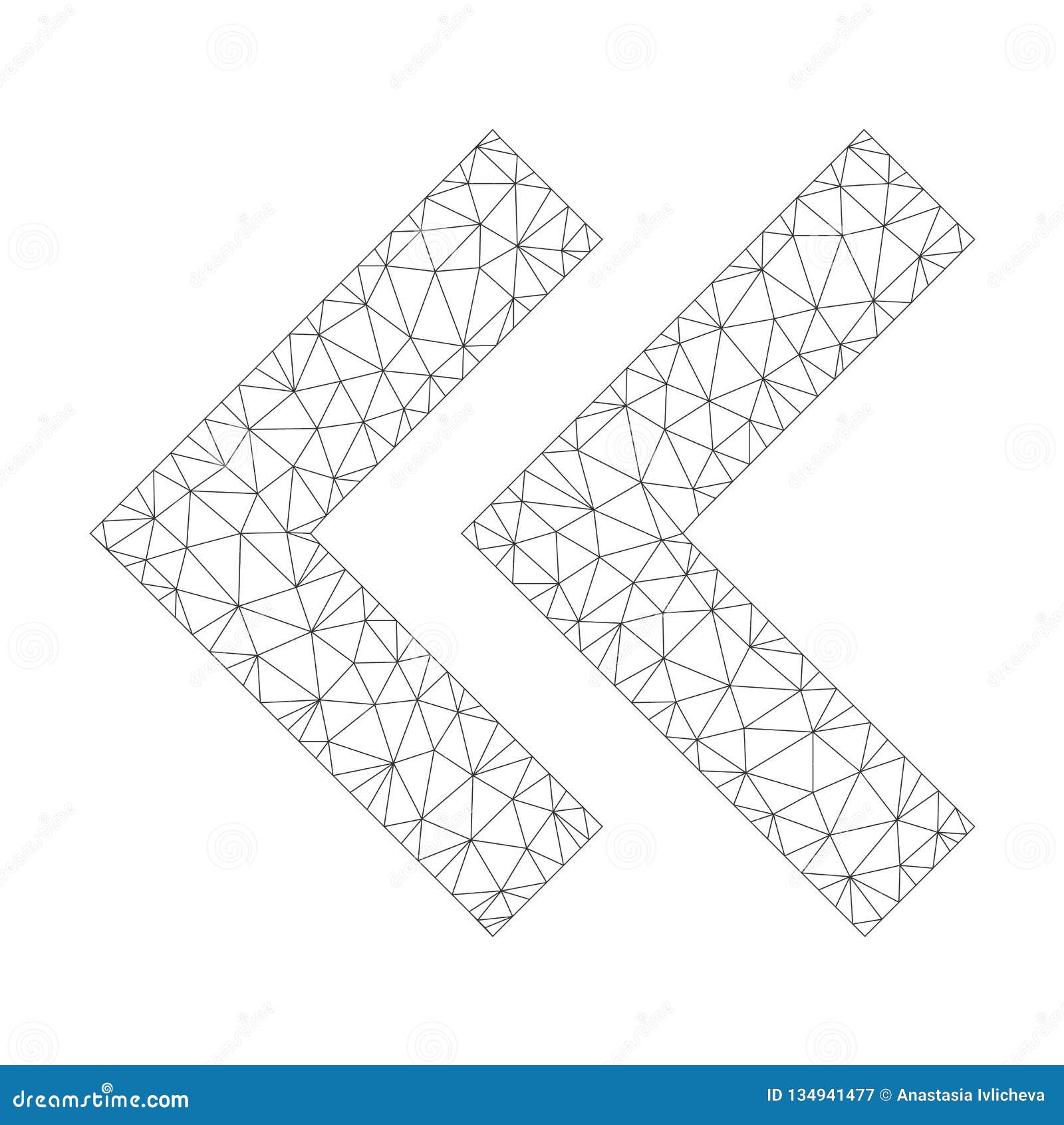 Mesh Vector Shift Left Icon Stock Vector - Illustration of movement ...