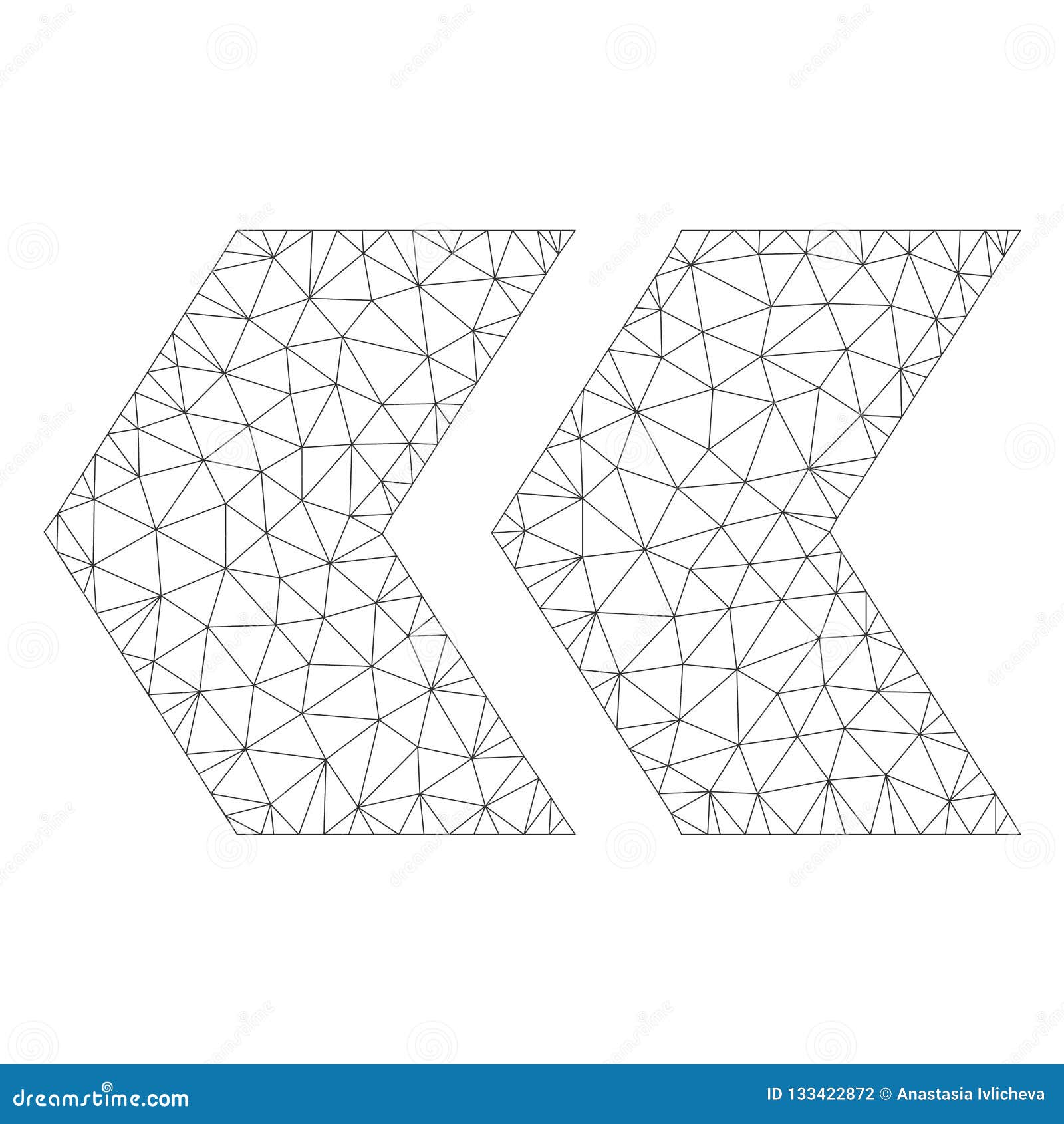 Mesh Vector Shift Left Icon Stock Vector - Illustration of concept ...