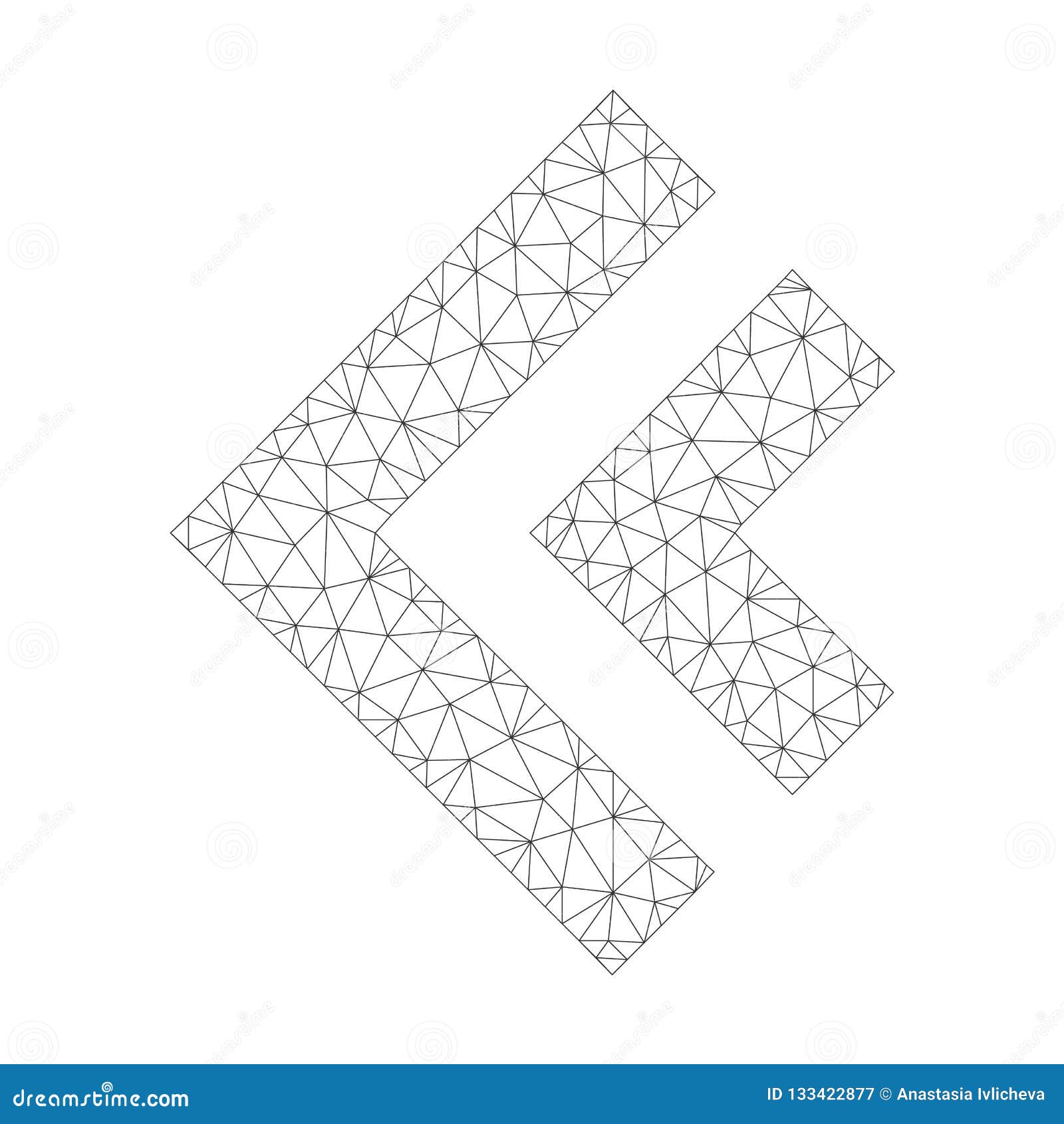 Mesh Vector Shift Left Icon Stock Vector - Illustration of abstract ...
