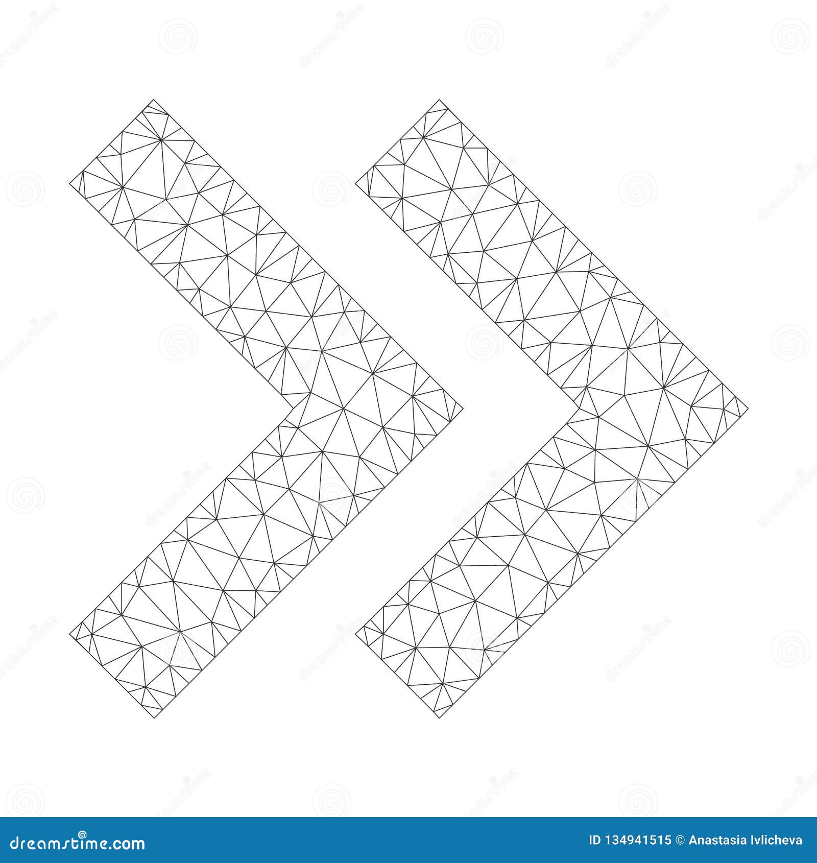 Mesh Vector Shift Right Icon Ilustración del Vector - Ilustración de ...