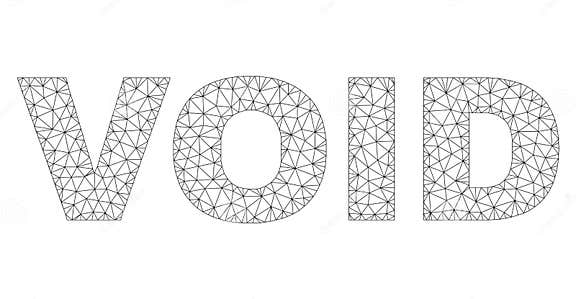 Polygonal Network VOID Text Caption Stock Vector - Illustration of ...