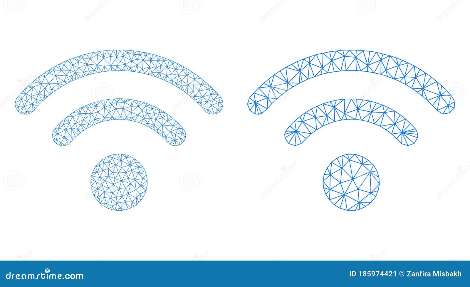 Wi-Fi Source Icon - Vector Triangle Mesh Stock Vector - Illustration of ...