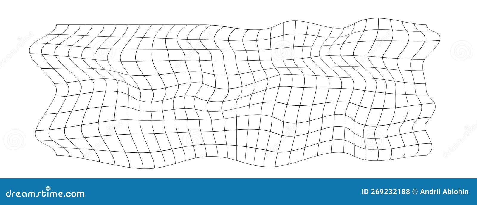 Mesh Warp Texture. Distorted Grid. Rectangle Net with Deformation ...