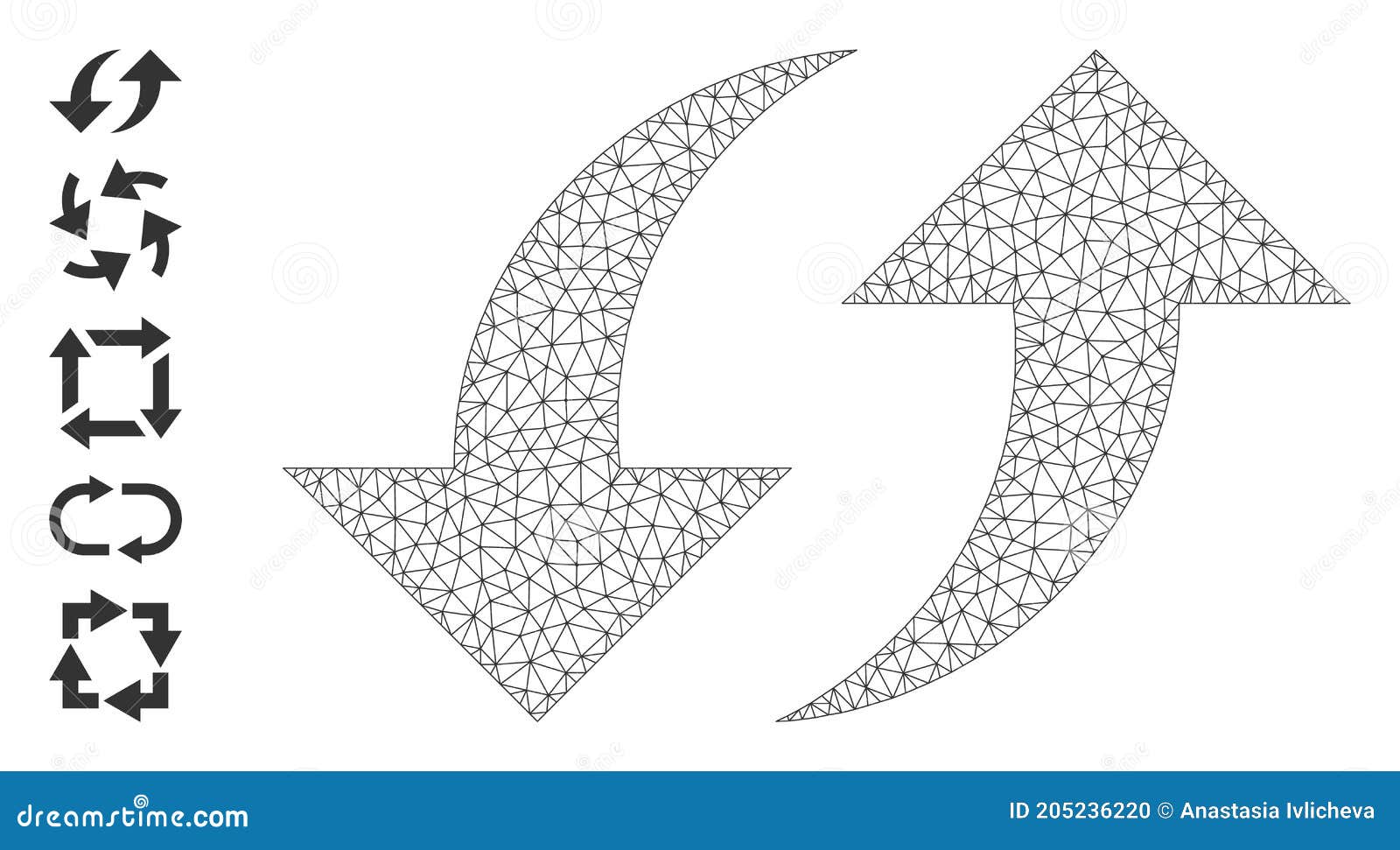 Web Network Exchange Arrows Icon with Simple Pictograms Stock Vector ...