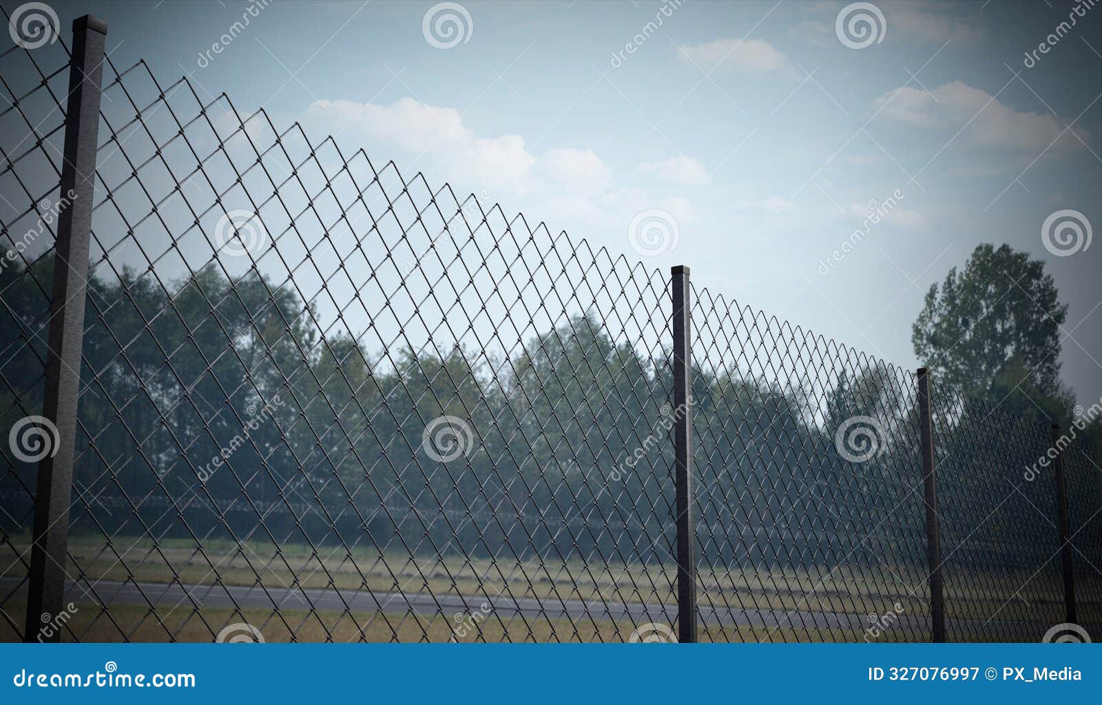 Mesh wire fence stock illustration. Illustration of fence - 327076997