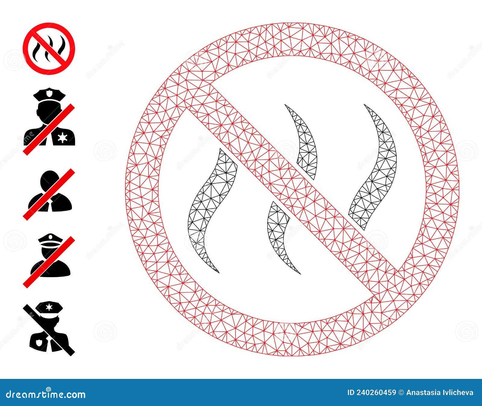 Mesh Wireframe No Smell Icon Stock Vector - Illustration of structure ...