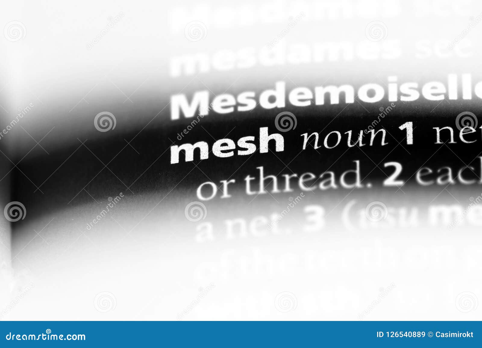 Mesh stock image. Image of printed, definition, word - 126540889