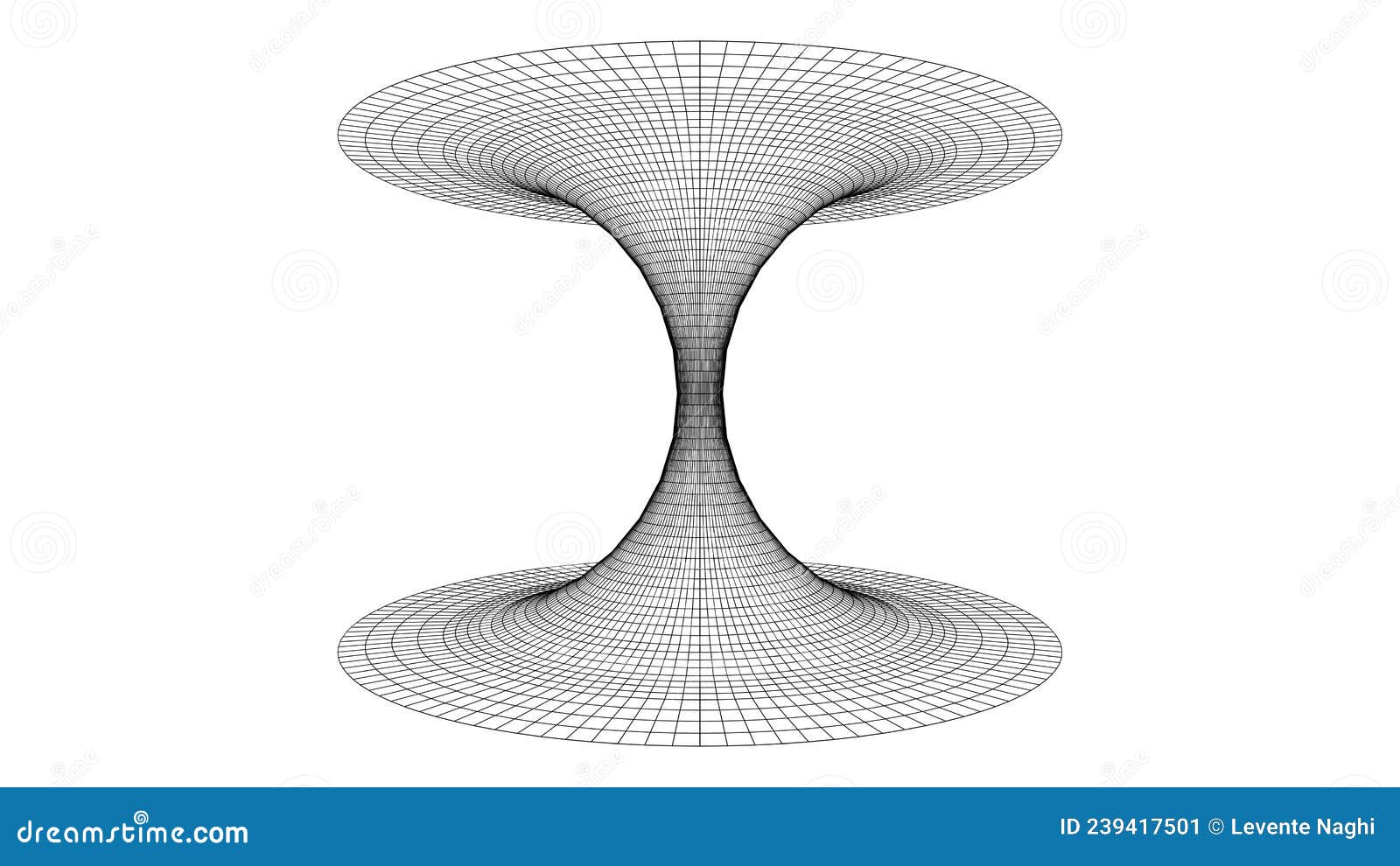 Mesh Wormhole Model Representing Fabric of Space and Time. Stock Vector ...