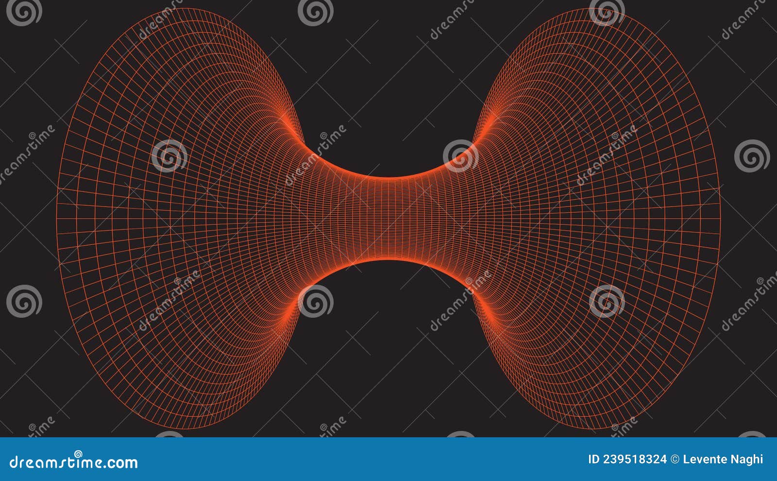 Mesh Wormhole Model Representing Fabric of Space and Time Stock Vector ...