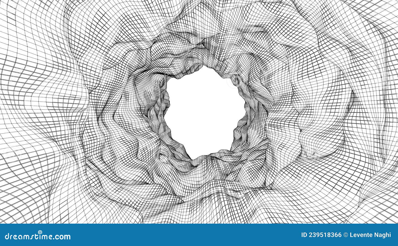Mesh Wormhole Model Representing Fabric of Space and Time Stock Vector ...