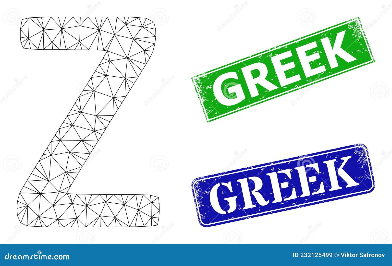 Zeta Greek Letter Blue