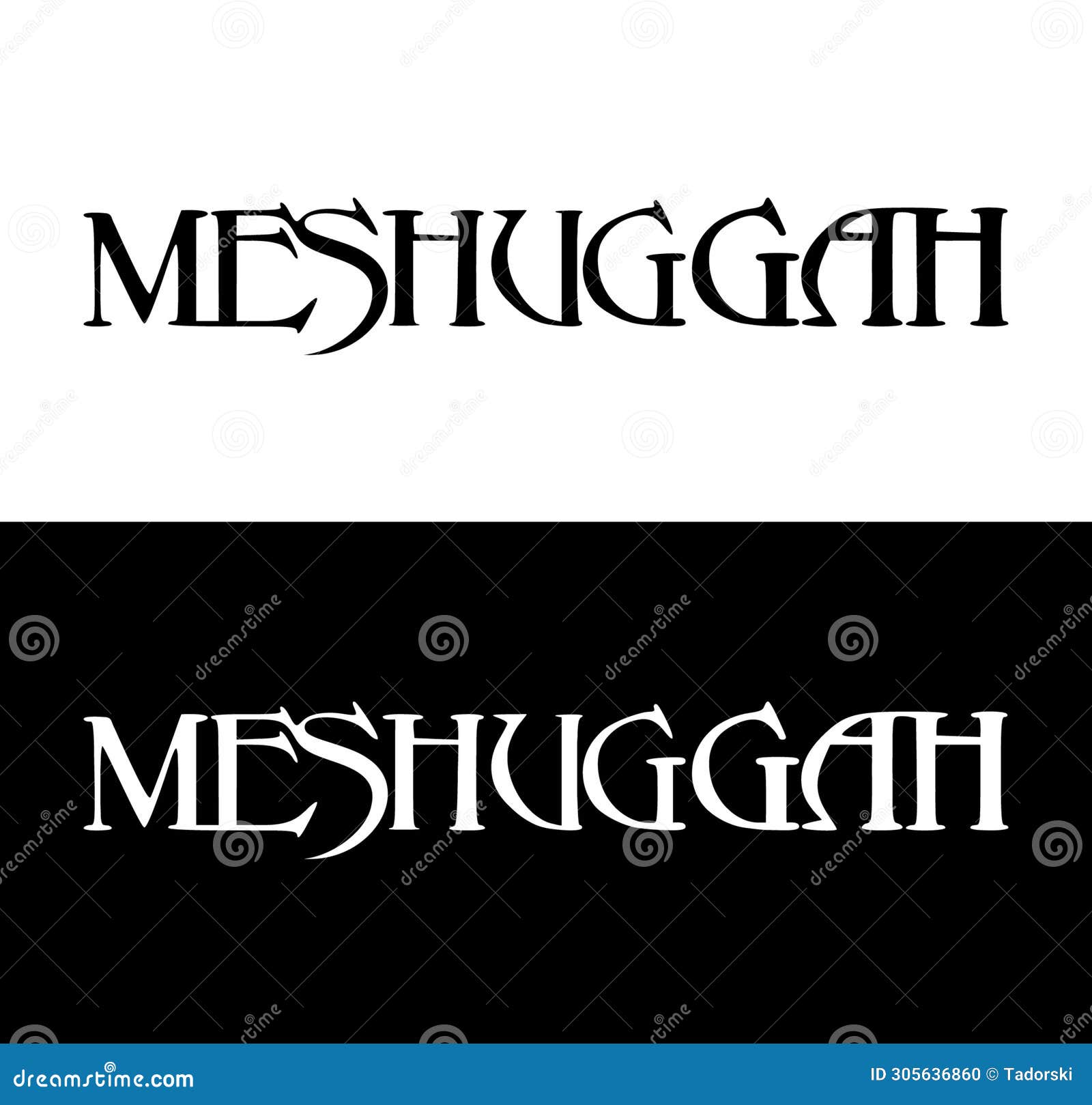 Meshuggah Band Logo. Isolated on White and Black Background. Editorial ...