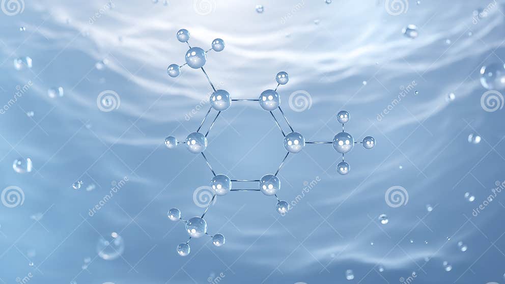 Mesitylene Molecular Structure, 3d Model 1,3,5-trimethylbenzene ...