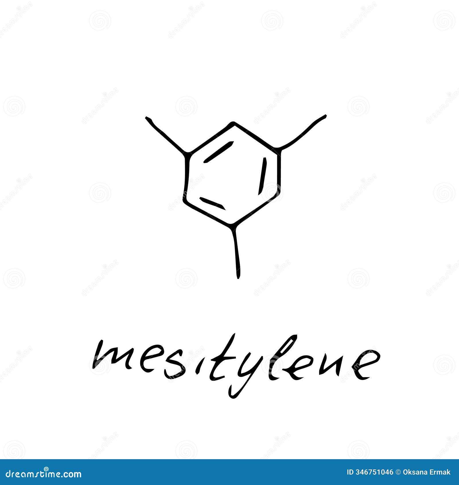 Mesitylene, Molecular Structures, 1,3,5-trimethylbenzene 3d Model ...