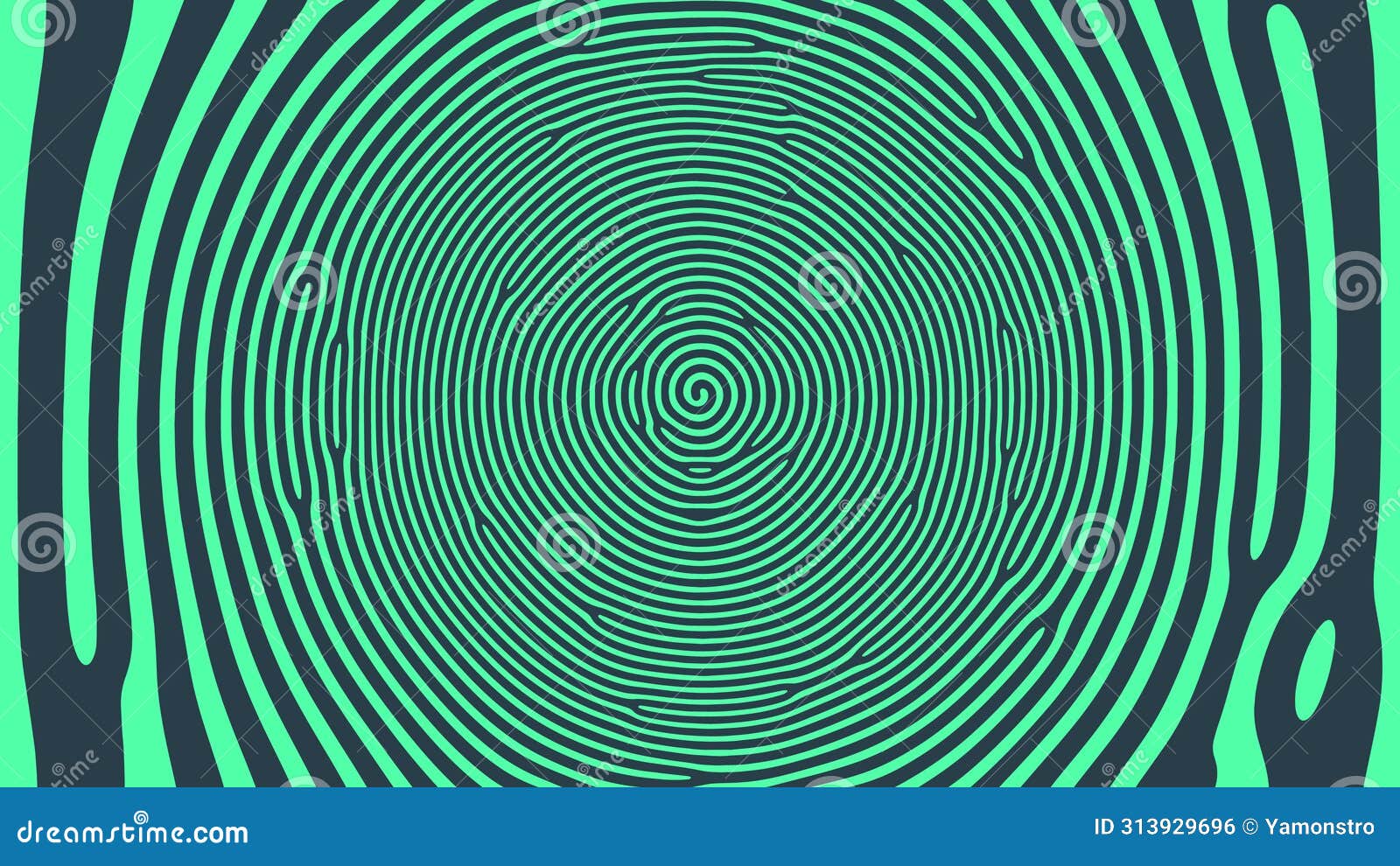 Mesmerize Structure Psychedelic Art Vector Hypnotic Pattern Blue ...