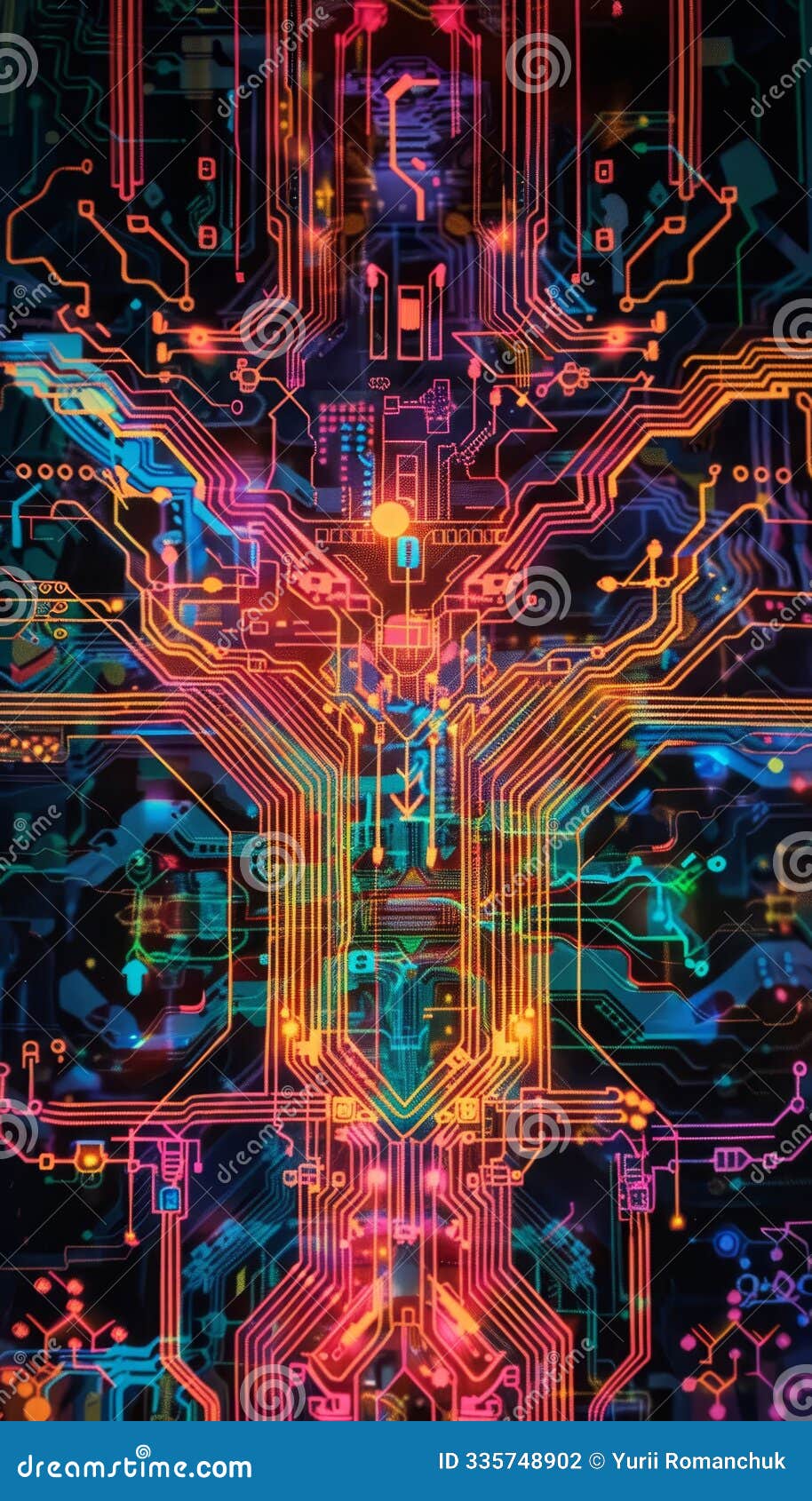 Mesmerizing Abstract Artwork Depicting Virtual Circuitry In A ...