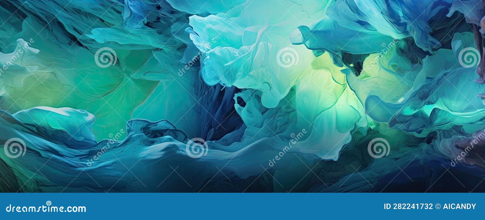 Mesmerizing Abstract Background Resembling an Underwater Realm, with Fluid and Translucent Forms ...