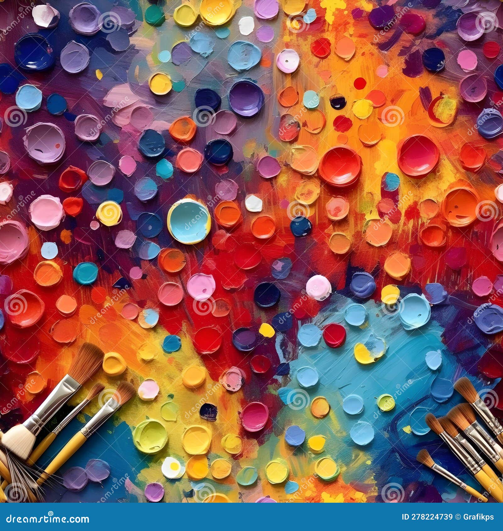 Abstract Background is the Result of Painted Brushstrokes that Evoke ...