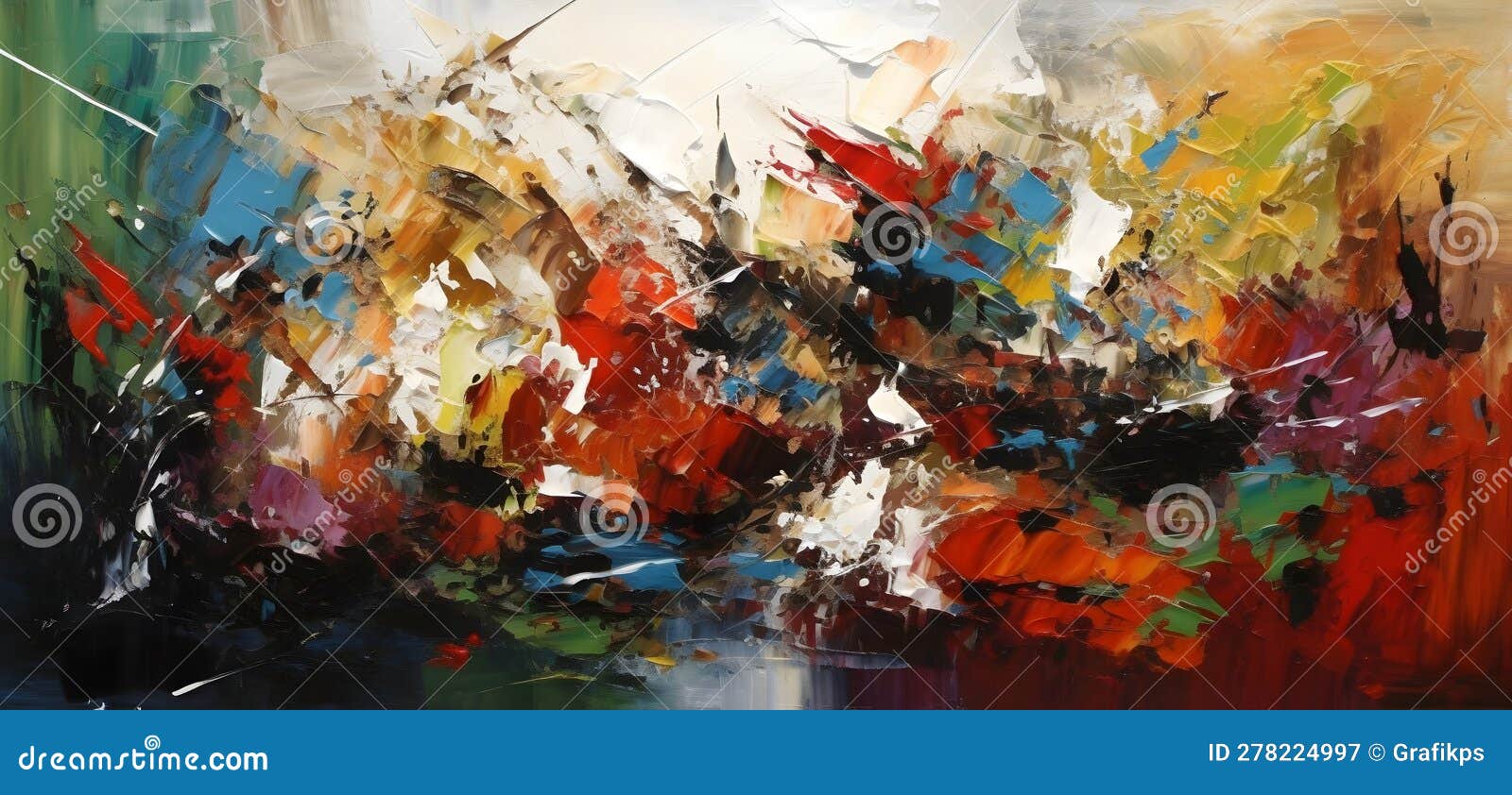 Abstract Background is the Result of Painted Brushstrokes that Evoke ...