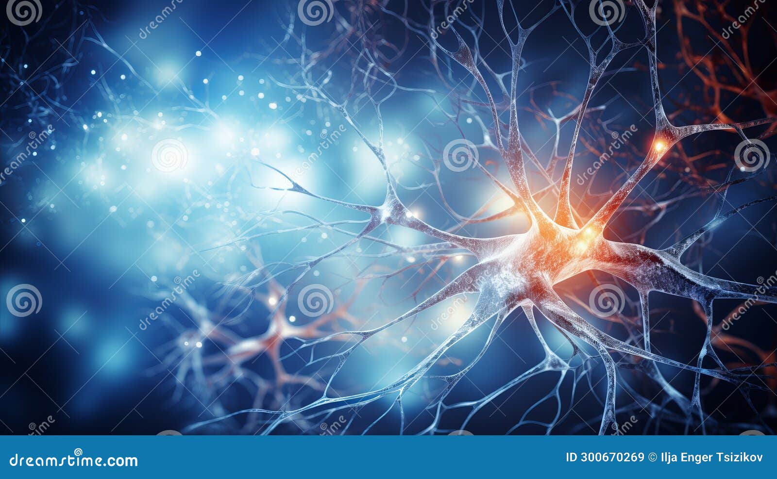 Mesmerizing Abstract Background with Vibrant Interconnected Neuron ...