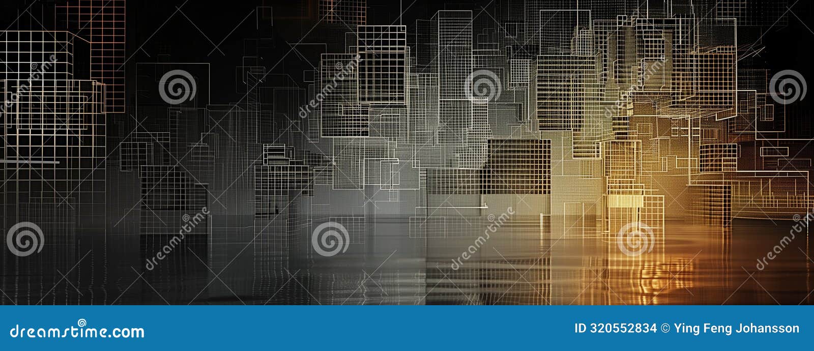 Mesmerizing Abstract Cityscape At Night, Where 3D Cubes Form A ...