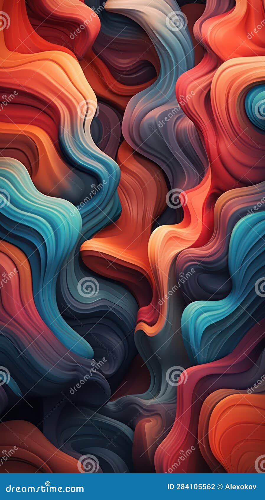 Mesmerizing Abstract Design with Intersecting Curves and Vibrant Colors ...