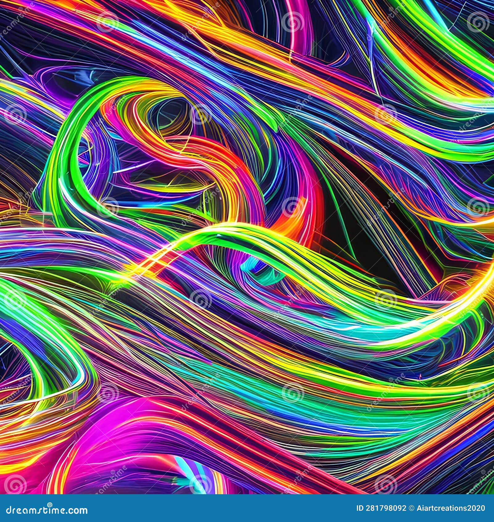A Mesmerizing Abstract Digital Texture with Vibrant Neon Colors ...