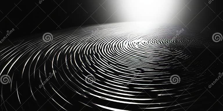 Mesmerizing Abstract Ripples in Black and White with Dramatic Light Stock Illustration ...