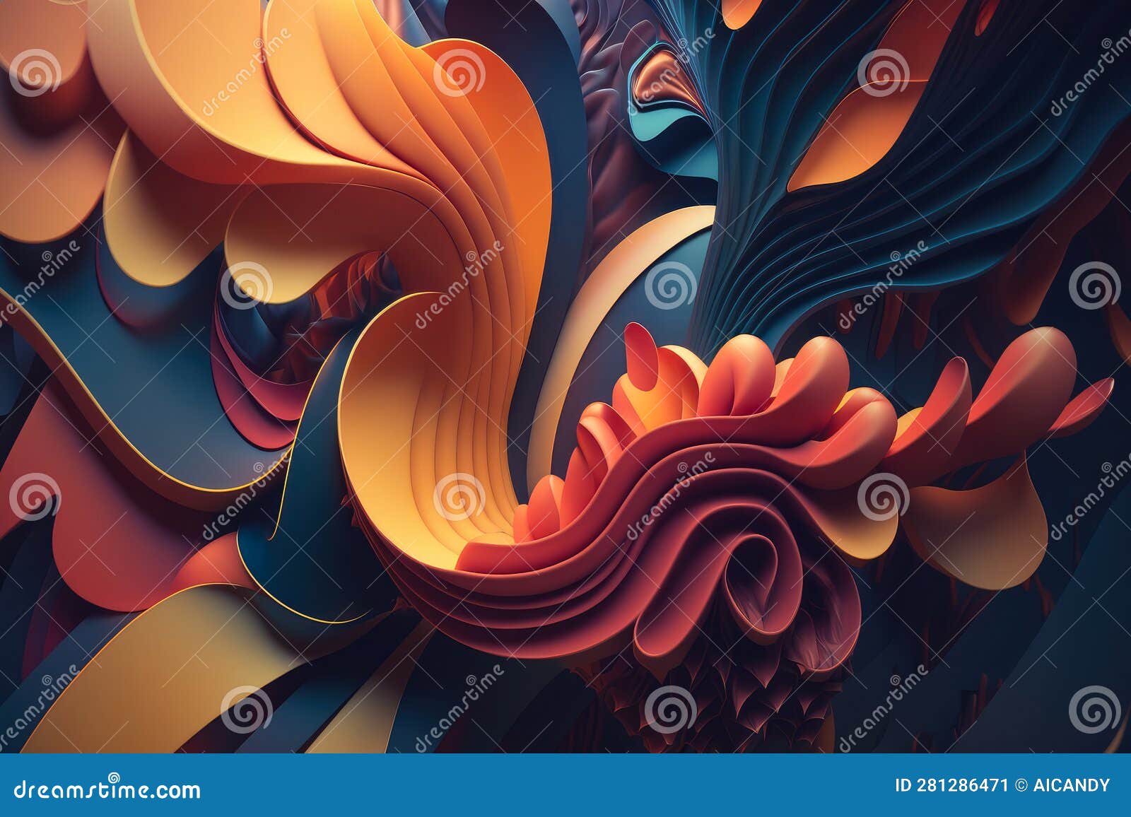 Mesmerizing Abstract Wallpaper Featuring a Blend of Organic Shapes and ...