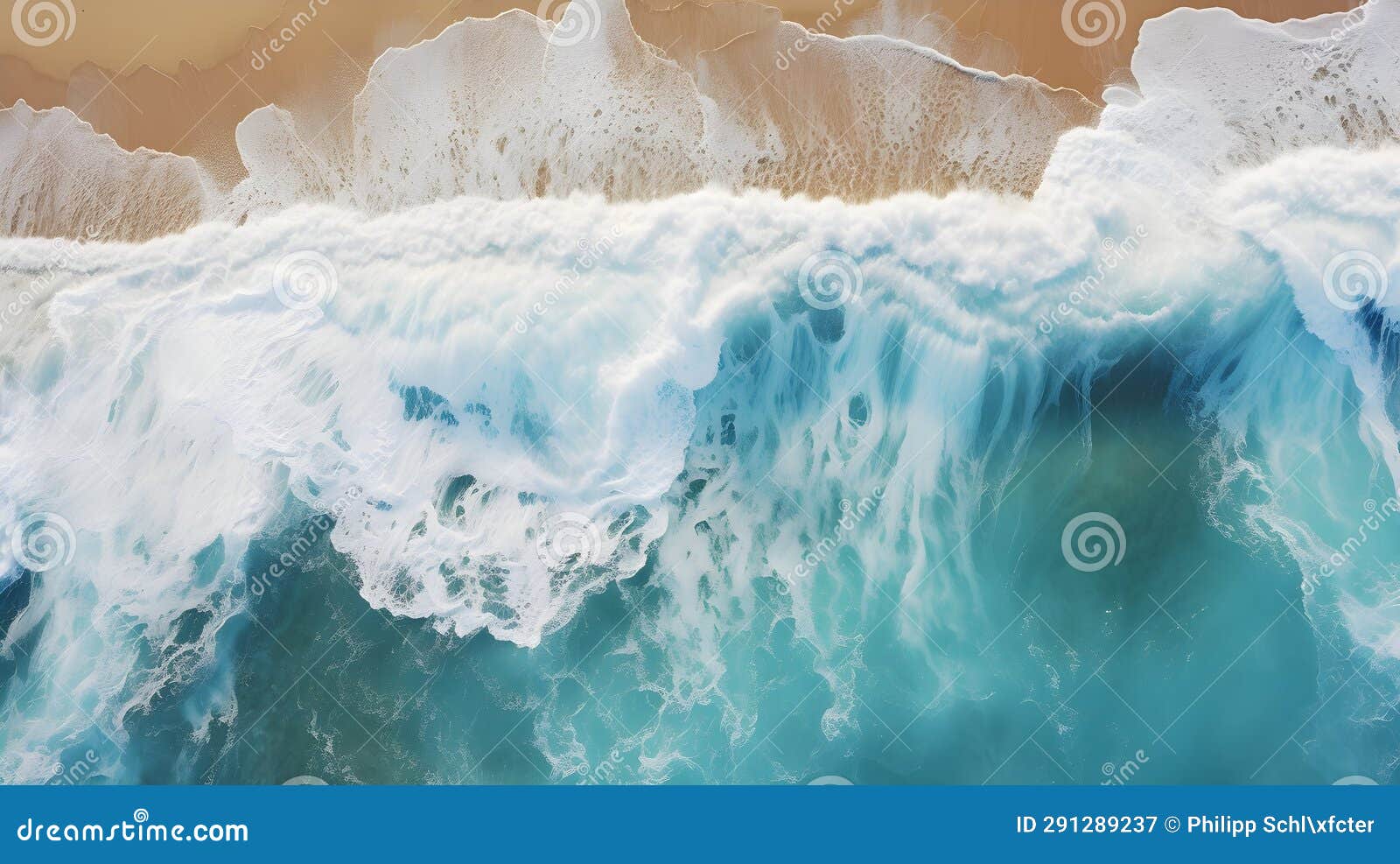 Top View Waves Of The Sea Background Of Seawater Flow Under Light ...