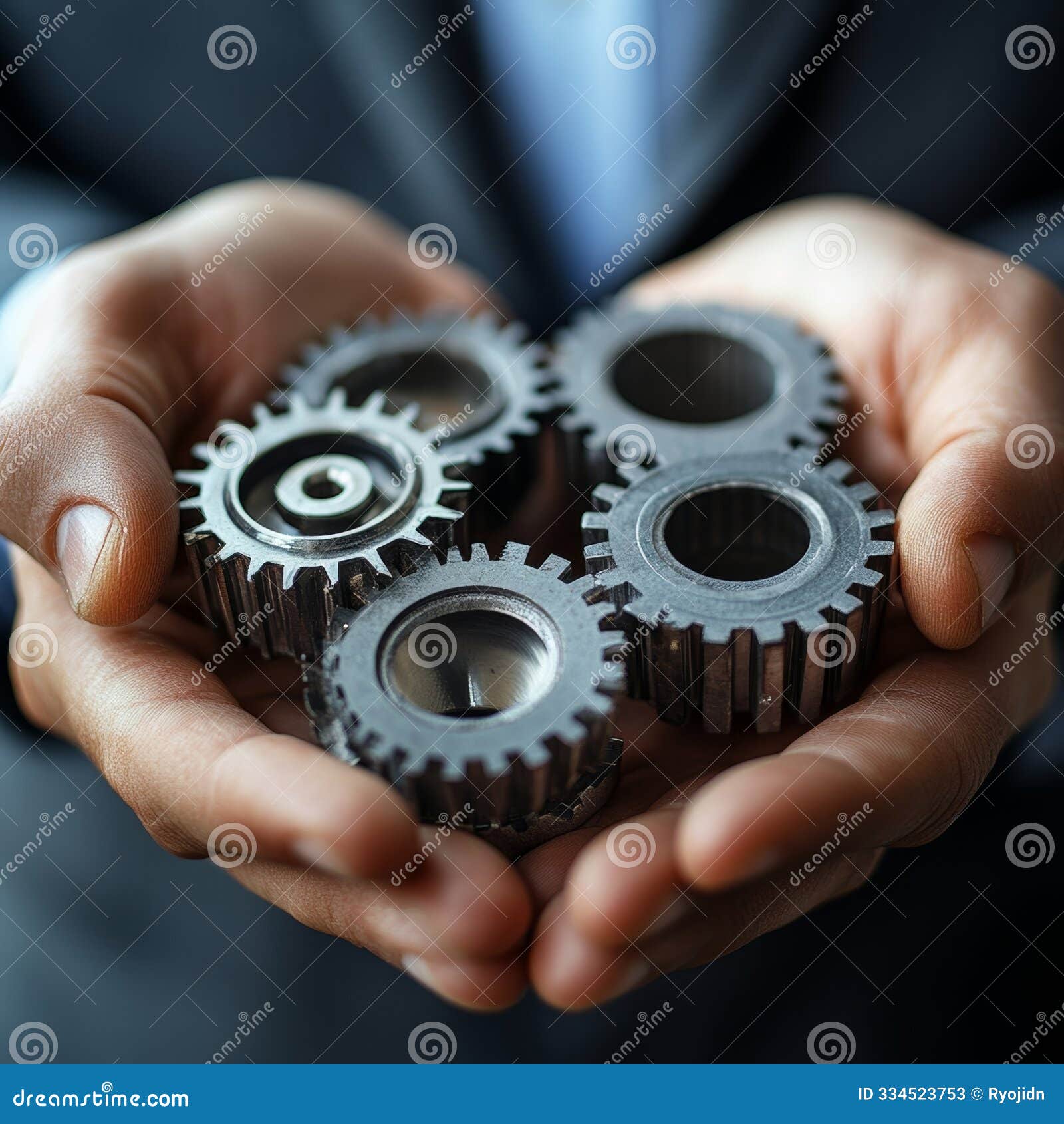 Teamwork Gears stock illustration. Illustration of mechanics - 334523753