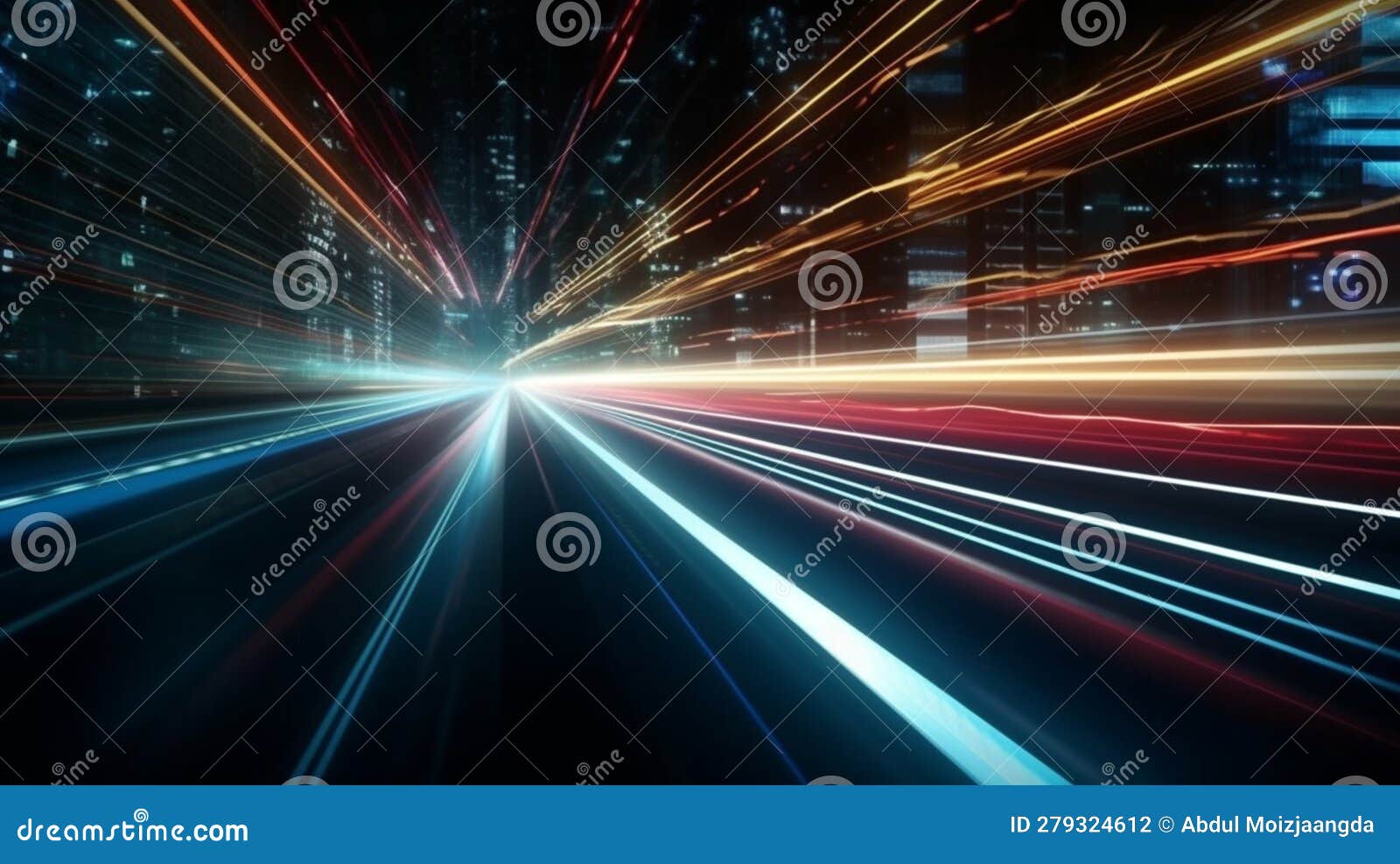 Mesmerizing Backdrop of Dynamic Speed Light Trails, Ideal for Adding a ...