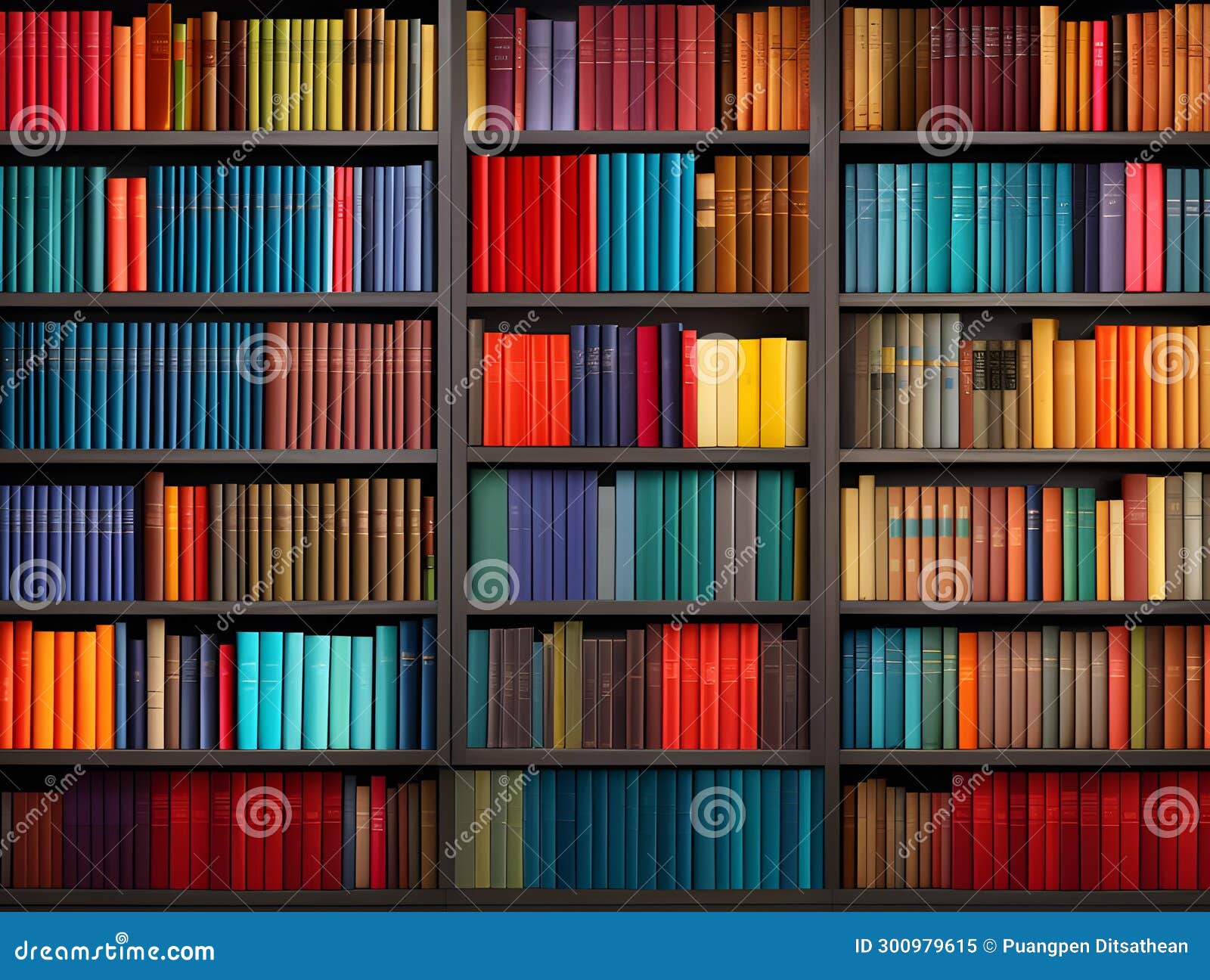 Multicolored Array of Books Creating a Captivating Background ...