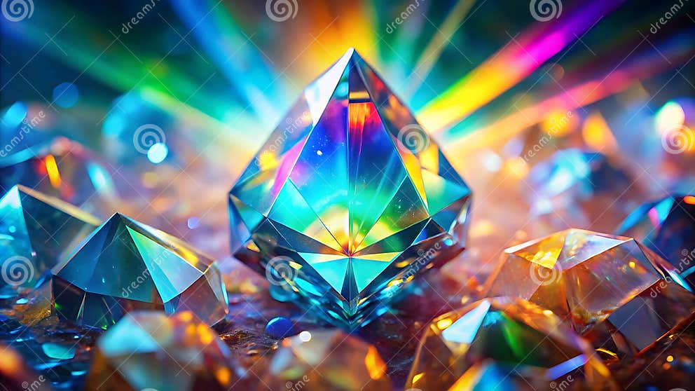 Mesmerizing Background Featuring Prismatic Array of Colors Stock Photo ...