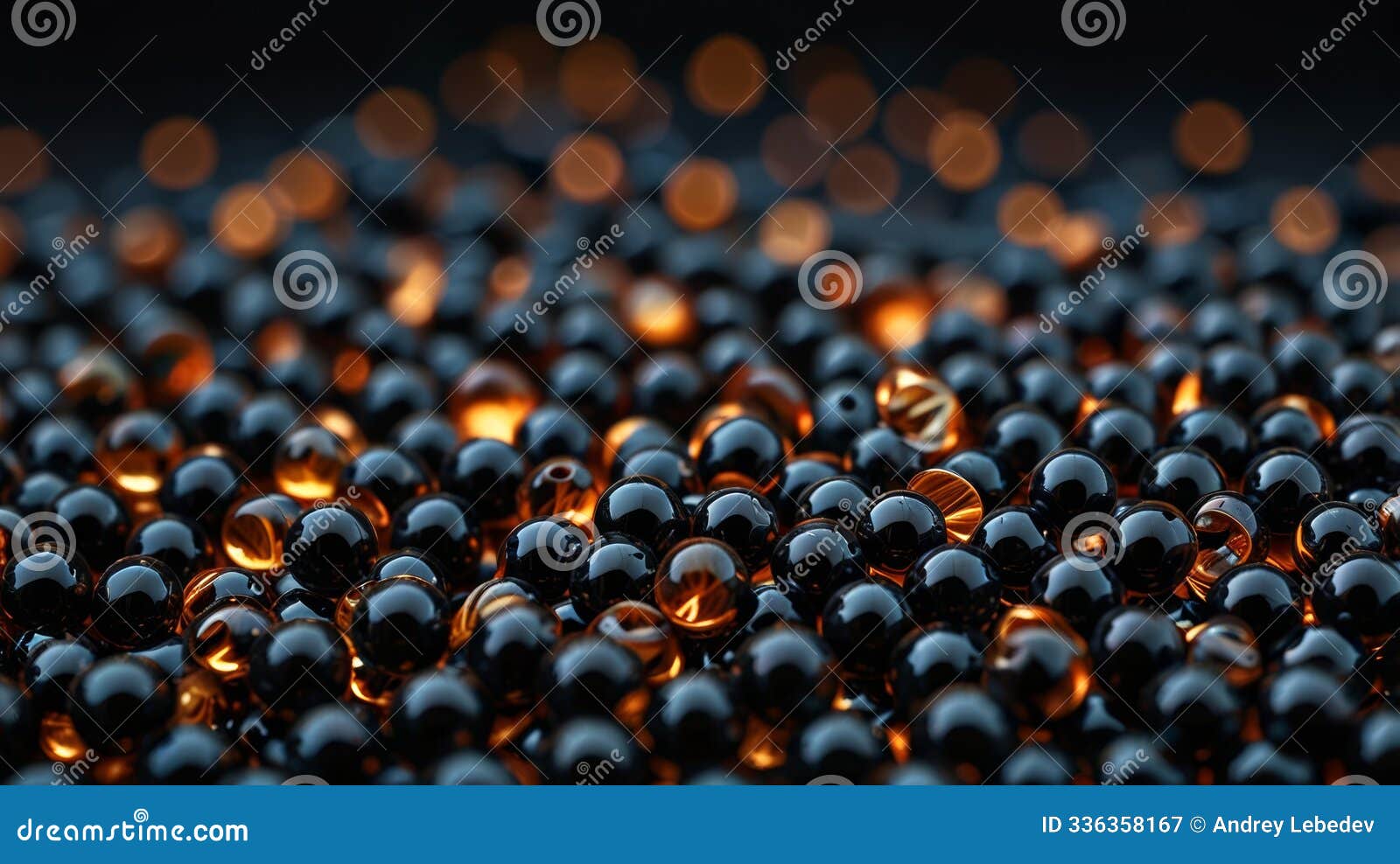 Mesmerizing Black Bead Texture, Thousands of Sparkling Spheres Stock ...
