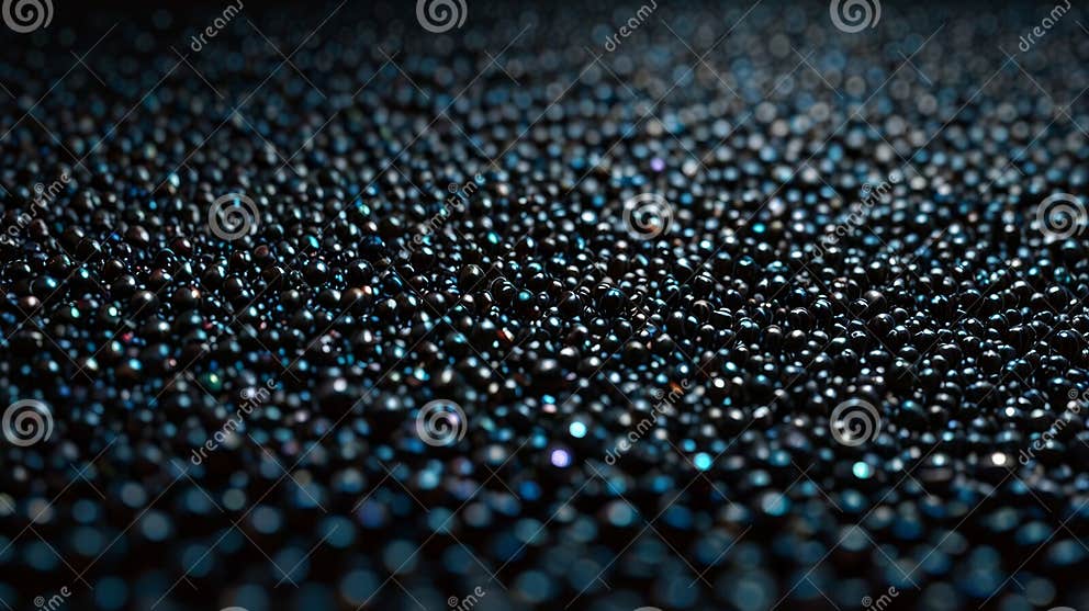 Mesmerizing Black Bead Texture, Thousands of Sparkling Spheres Stock ...