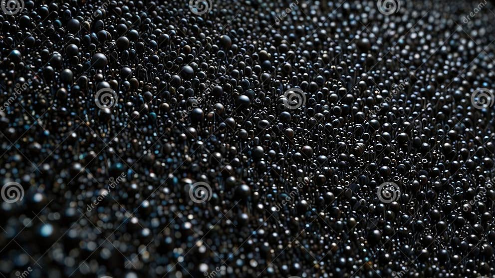 Mesmerizing Black Bead Texture, Thousands of Sparkling Spheres Stock ...